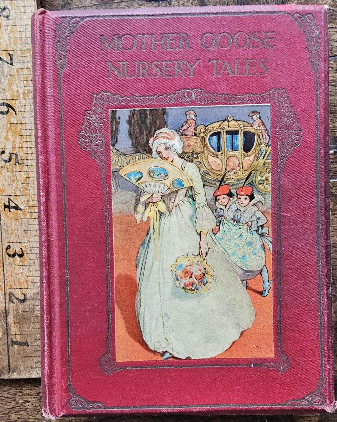 4 Color Plates by A.E. Jackson: CINDERELLA, Little Red Riding Hood, Etc ...