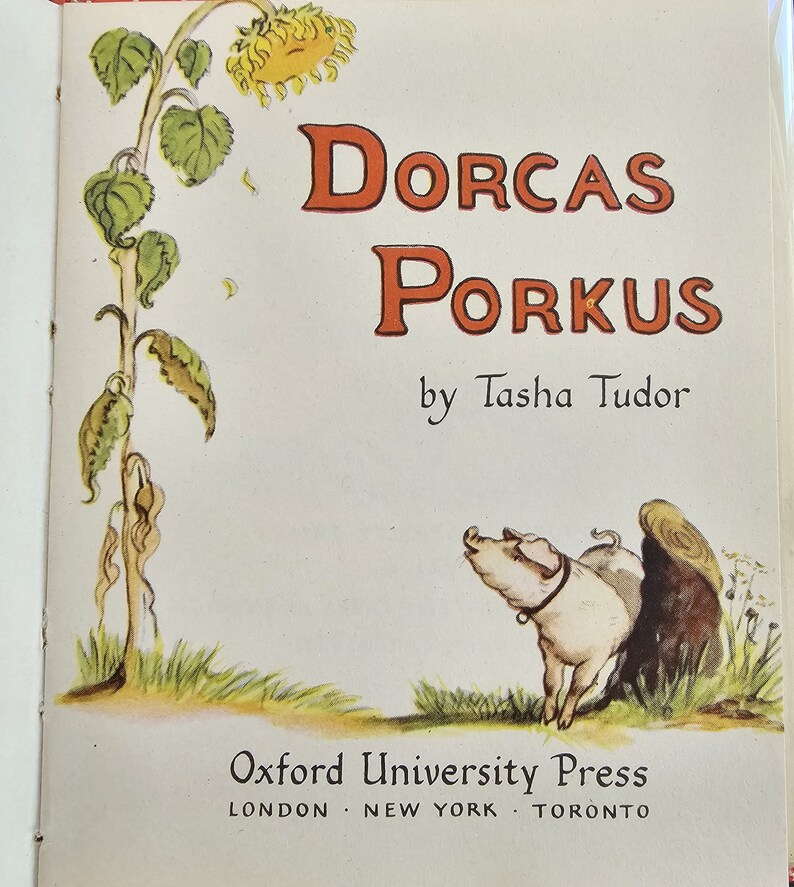 TASHA TUDOR SIGNED Calico Book: Dorcas Porkus Oxford U. Press 1953. in ...