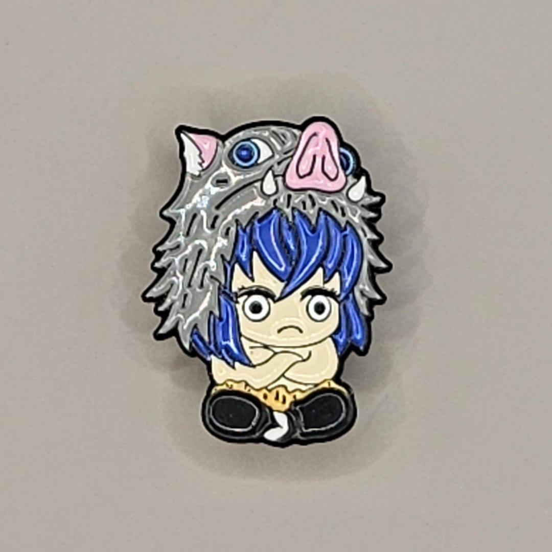 Inosuke Enamel Pin Demon Slayer - Etsy