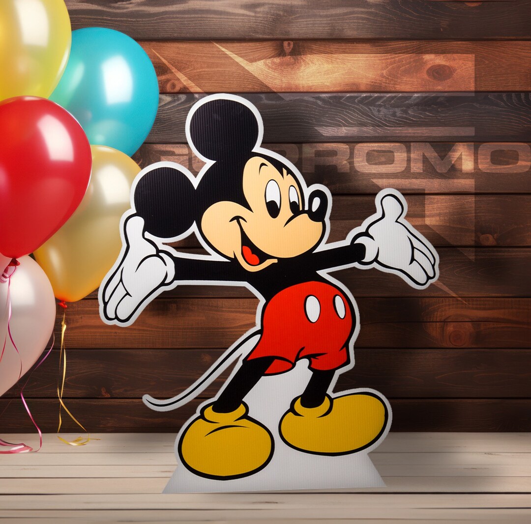 Mickey Mouse Life Size Cardboard Cut Outs by Gopromomg.com - Etsy