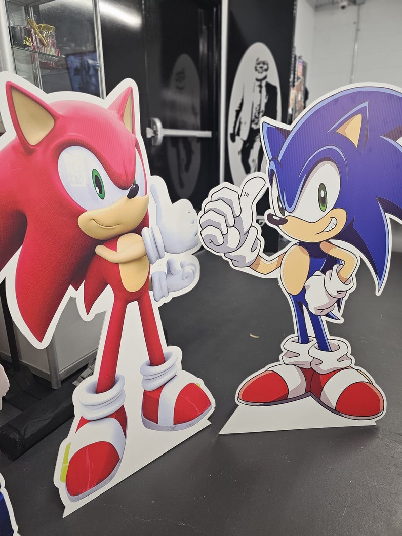 Sonic Life Size Cardboard Cut Outs by GOPROMOMG.COM - Etsy