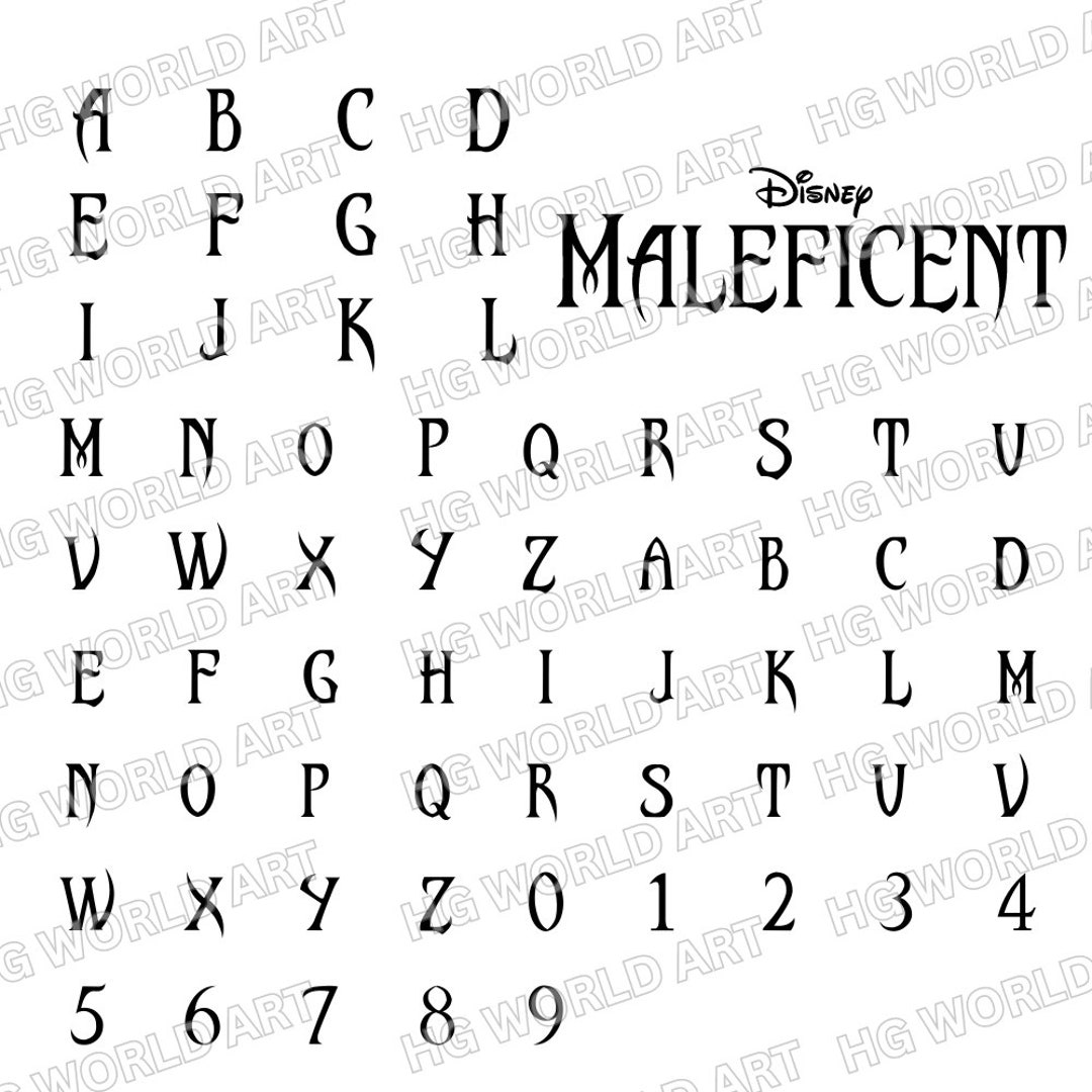 Maleficent Font, Maleficent Svg, Maleficent Font Svg, Maleficent Font ...