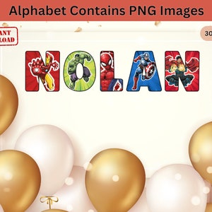 450 IMAGES 9 Superhero Alphabets Different Backgrounds Png Superhero ...