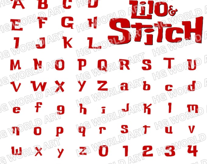 Lilo and Stitch Font, Stitch Font, Lilo Font, Lilo and Stitch Svg, Lilo ...
