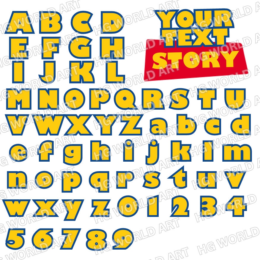 Toy Story Font, Toy Story Svg, Toy Story Font Svg, Toy Story Font ...