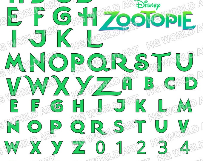 Zootopia Font, Zootopia Svg, Zootopia Font Svg, Zootopia Font Cricut ...