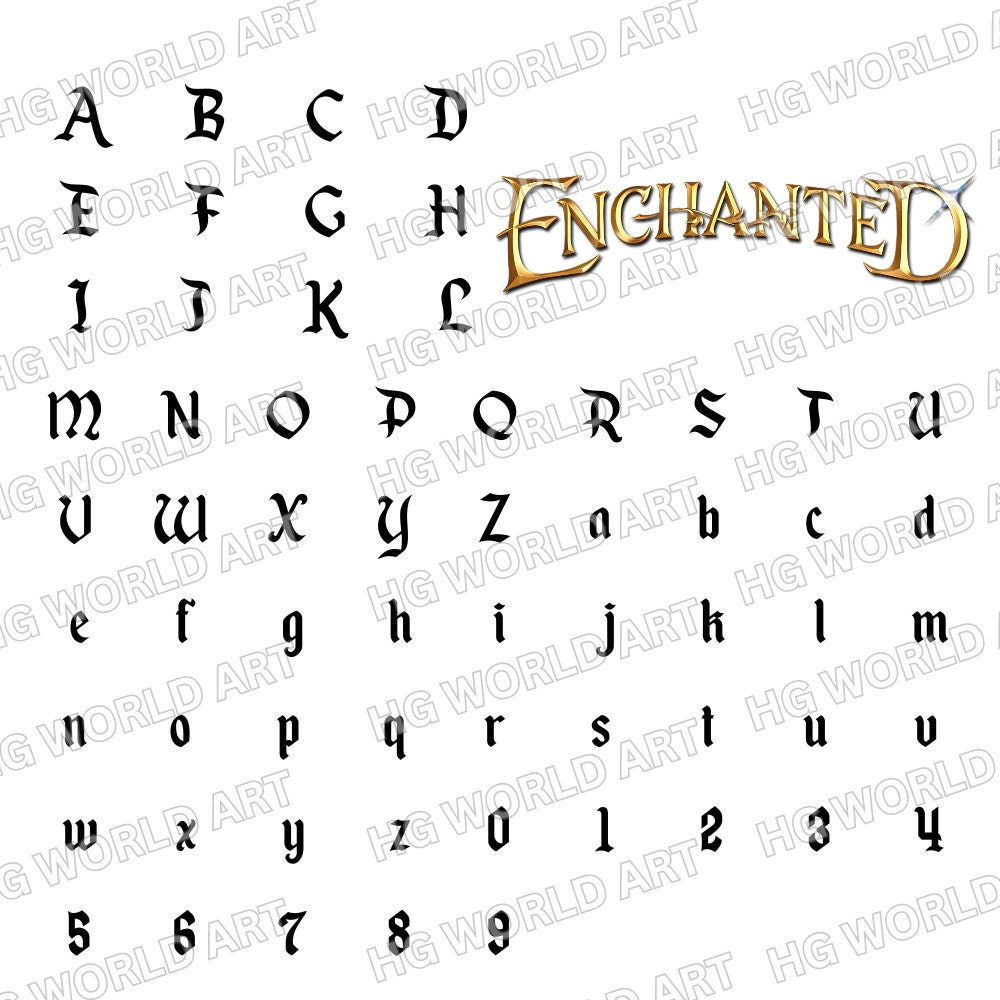 Enchanted Font, Enchanted Svg, Enchanted Font Svg, Enchanted Font ...