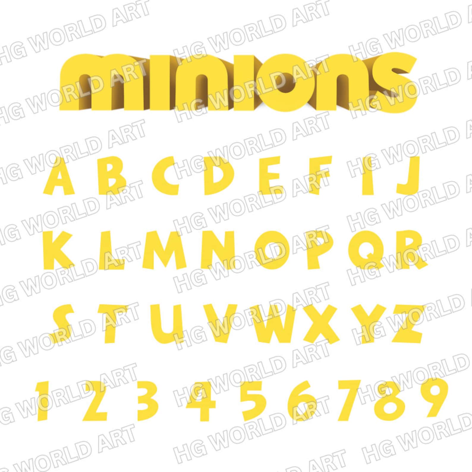 Minions Font, Minions Svg, Minions Font Svg, Minions Font Cricut ...