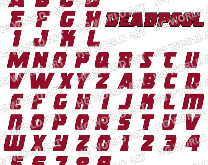 Deadpool Font, Deadpool Svg, Deadpool Font Svg, Deadpool Font Cricut ...