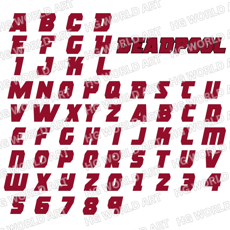 Deadpool Font, Deadpool Svg, Deadpool Font Svg, Deadpool Font Cricut ...