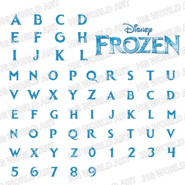 Frozen Font - Etsy