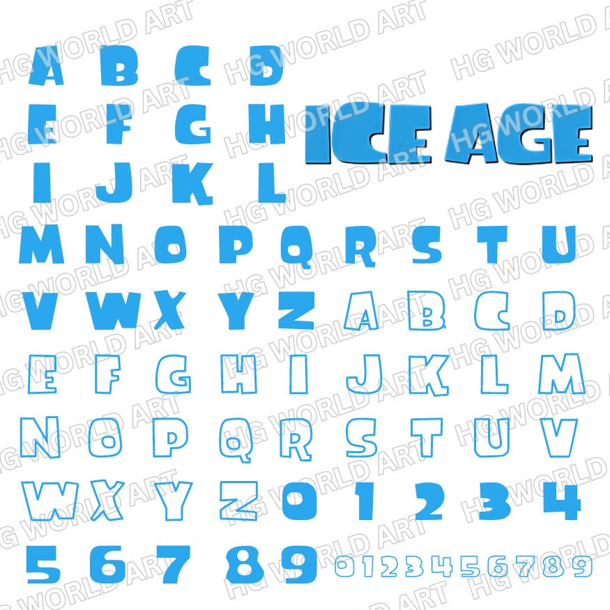 Ice Age Font, Ice Age Svg, Ice Age Font Svg, Ice Age Font Cricut, Ice ...
