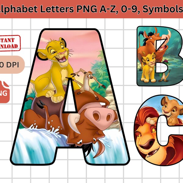 Lion King Letters - Etsy UK