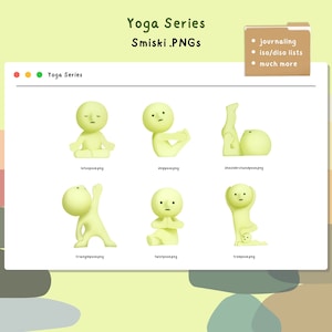 Smiski Yoga Series Transparent Clipart Pngs (6 Clipart for Digital ...