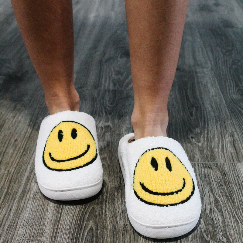 Smiley Face Slippers - Etsy