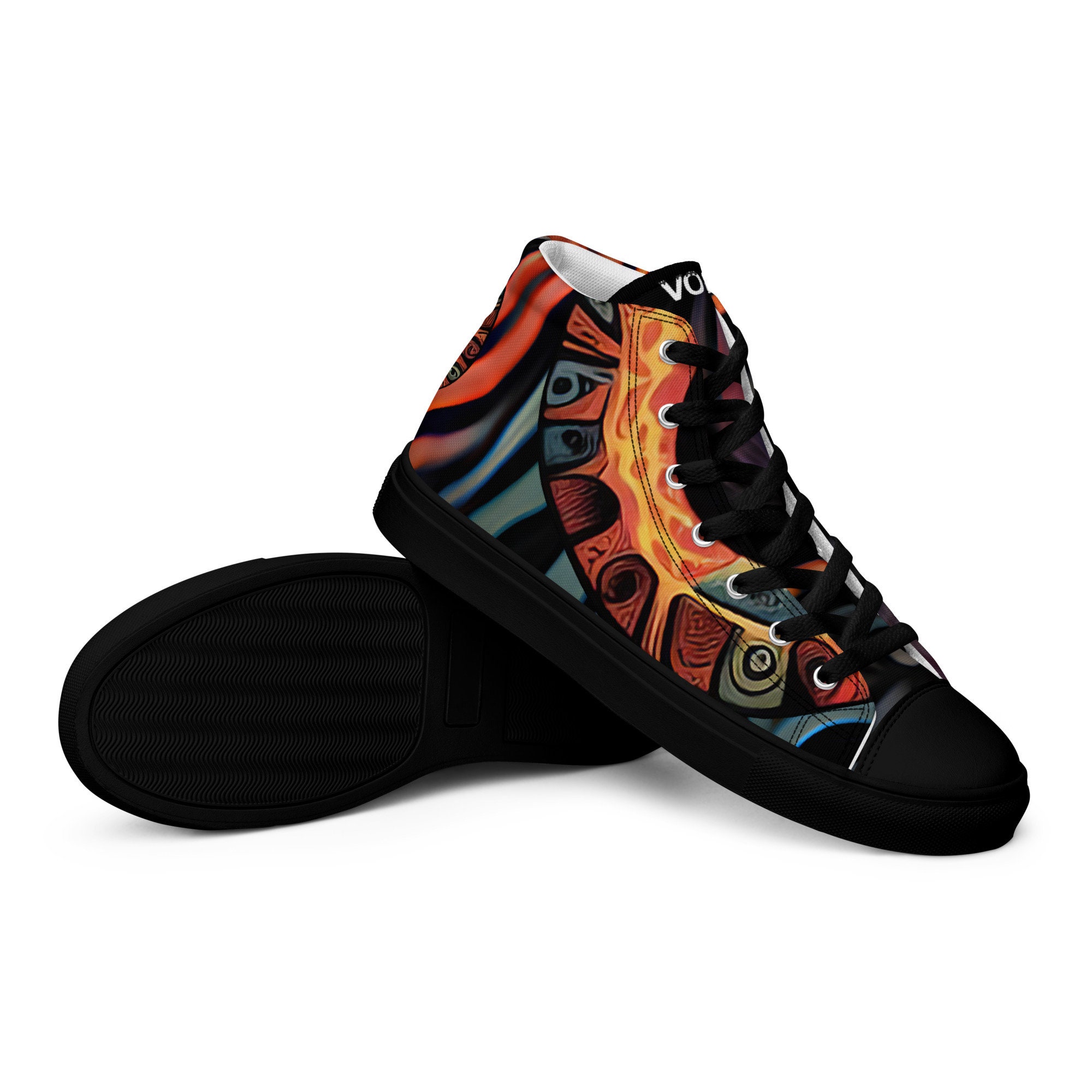 Trippy Art High Top Canvas Shoes: Psychedelic Festival Wear - Etsy