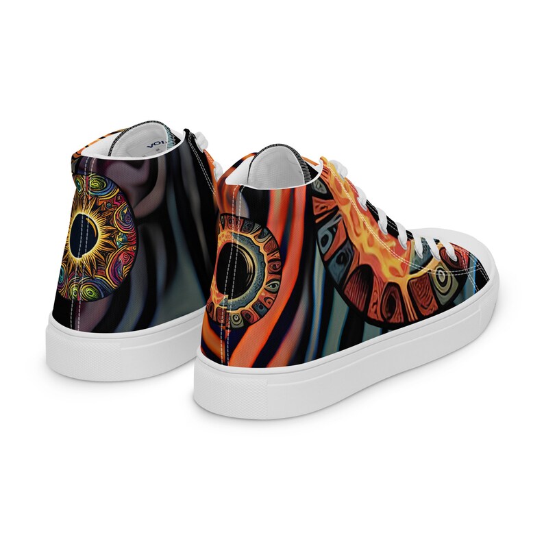 Trippy Art High Top Canvas Shoes: Psychedelic Festival Wear - Etsy