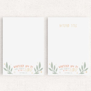 Custom Bible Verse Notepad, Personalized Christian Notepad and ...
