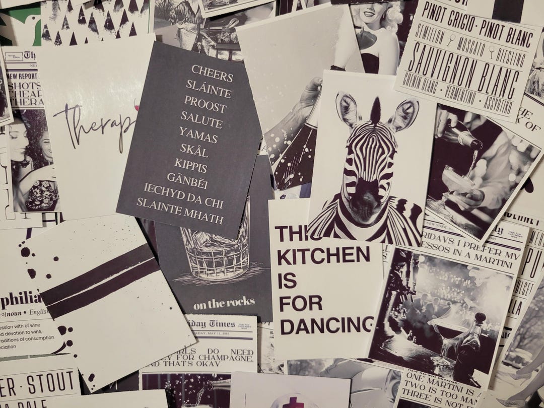 Dark Modern Ephemera Pack - Black and White Typography & Abstract ...