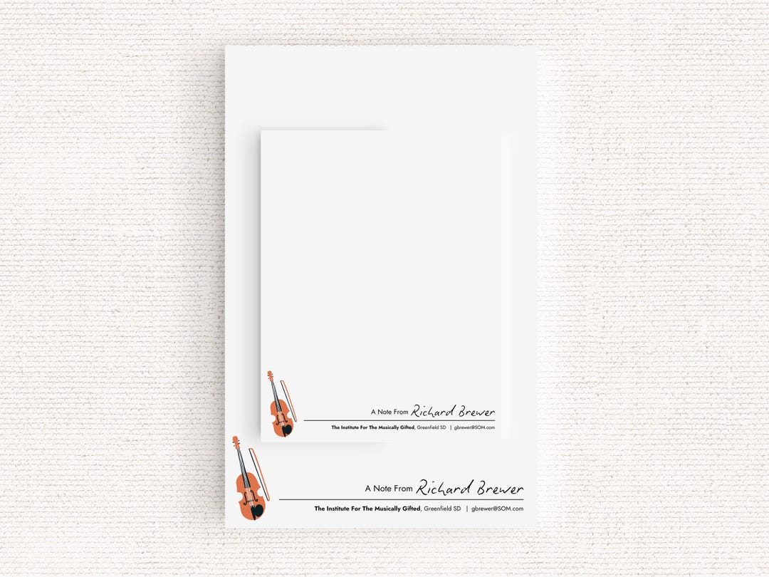 Music Teacher Gift, Personalized Notepad for Musicians, Custom Memo Pad ...