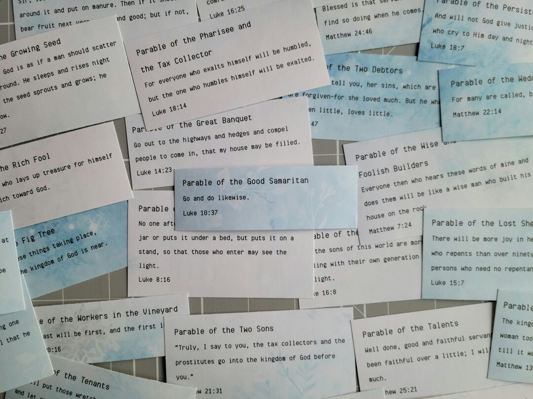 Parables of Jesus Bible Journaling Stickers, Bible Verse Scripture ...