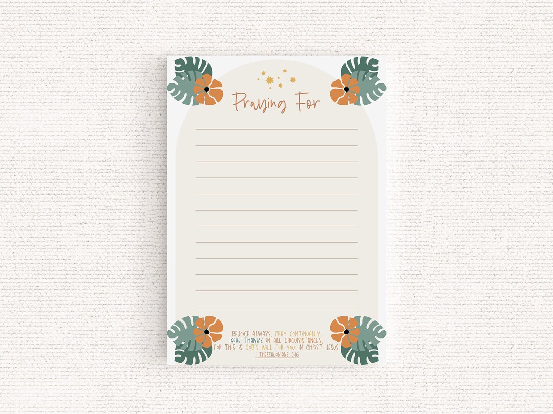 Prayer Card Notepad for Christians, Memo Pad for Prayer Requests and ...