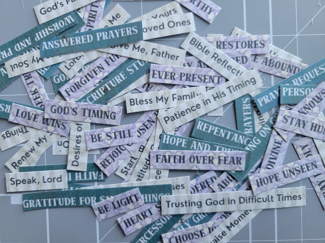 Bible Journaling Label Stickers for Prayer Journals, Christian Word ...