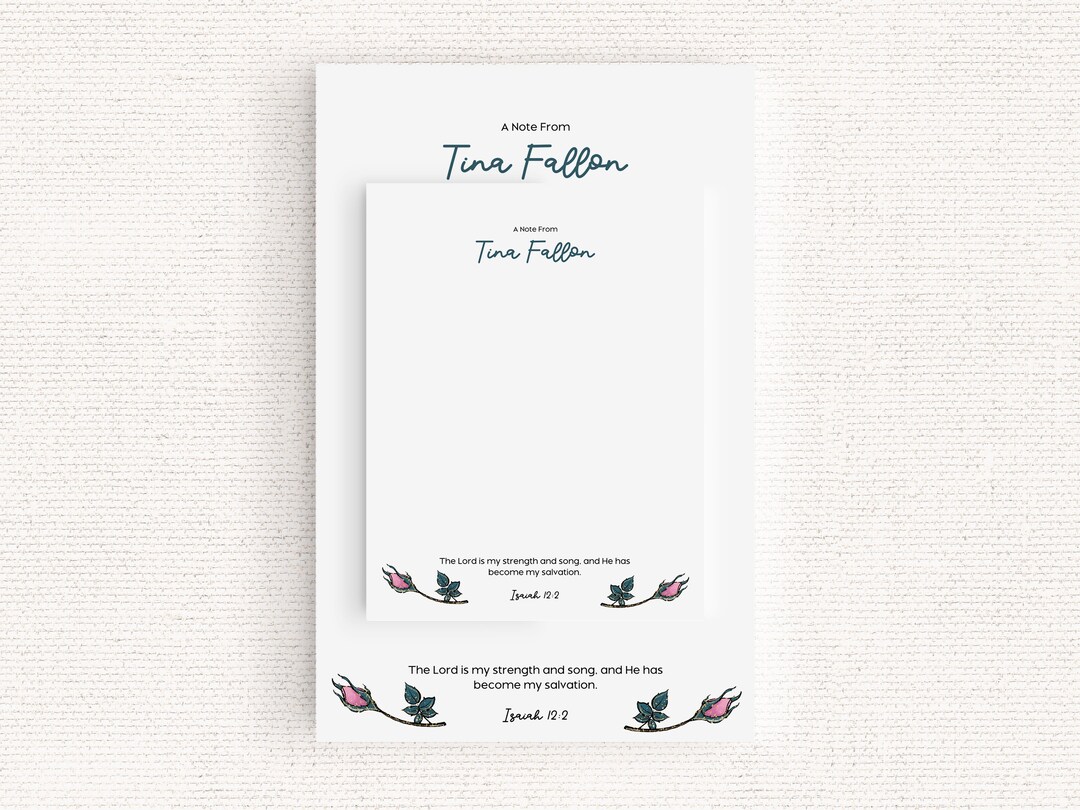 Custom Notepad With Isaiah Bible Verse Personalized Writing Paper Pad ...