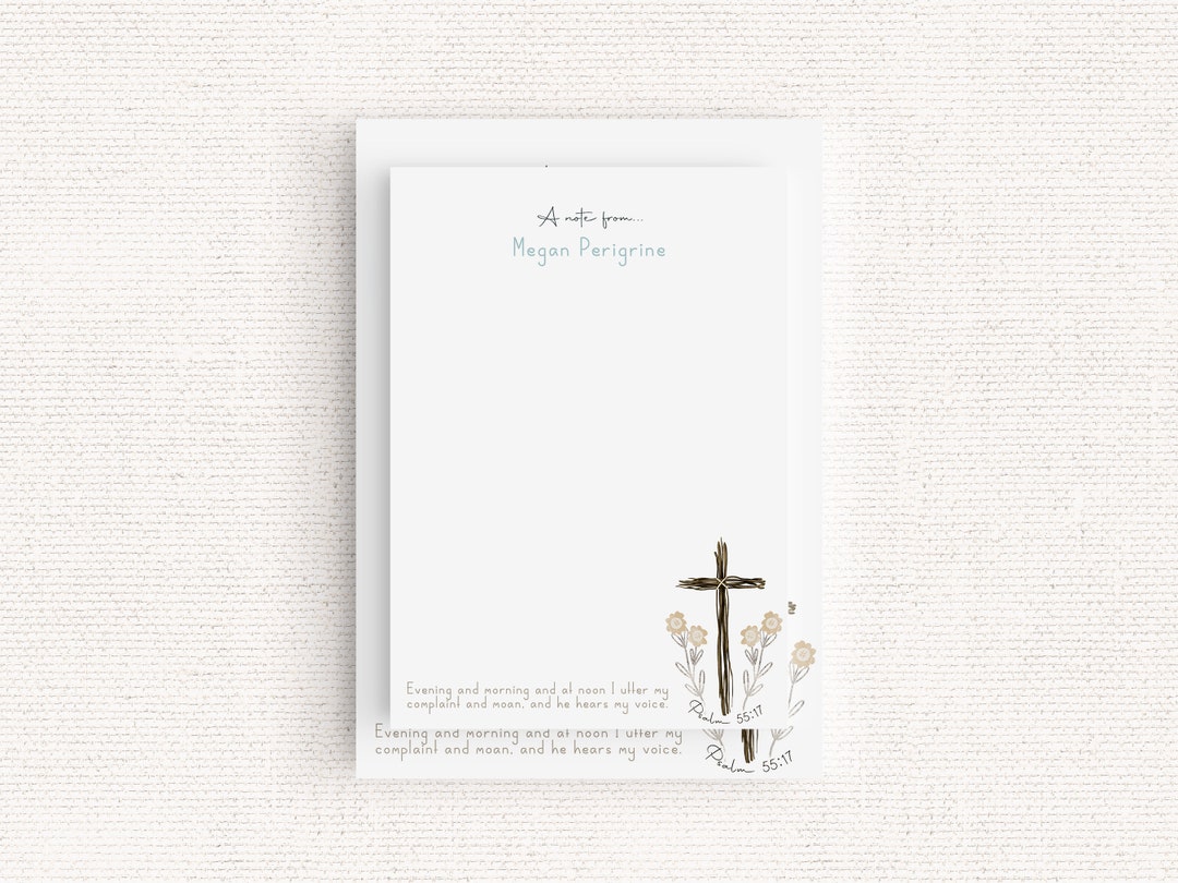 Custom Notepad With Bible Verse From Psalms Personalized Writing Paper ...