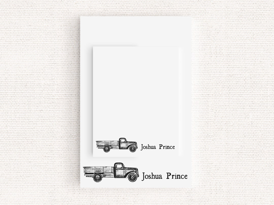 Personalized Vintage Farmers Truck Notepad Custom Classic Truck Note ...