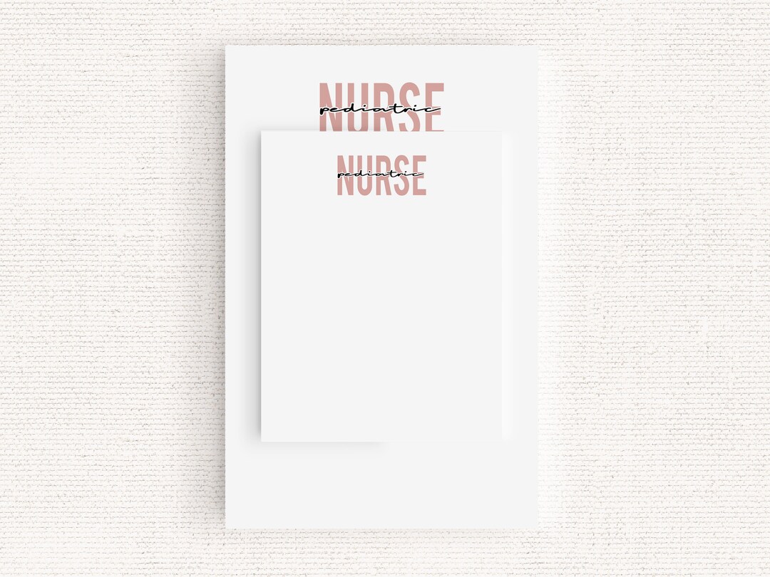 Cute Pediatric Nurse Notepad Custom Note Pad Writing Paper for ...