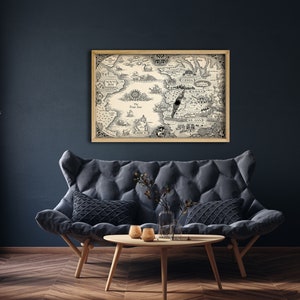 Framed Grishaverse Map, Six of Crows, Kerch, Shadow and Bone, Ketterdam ...