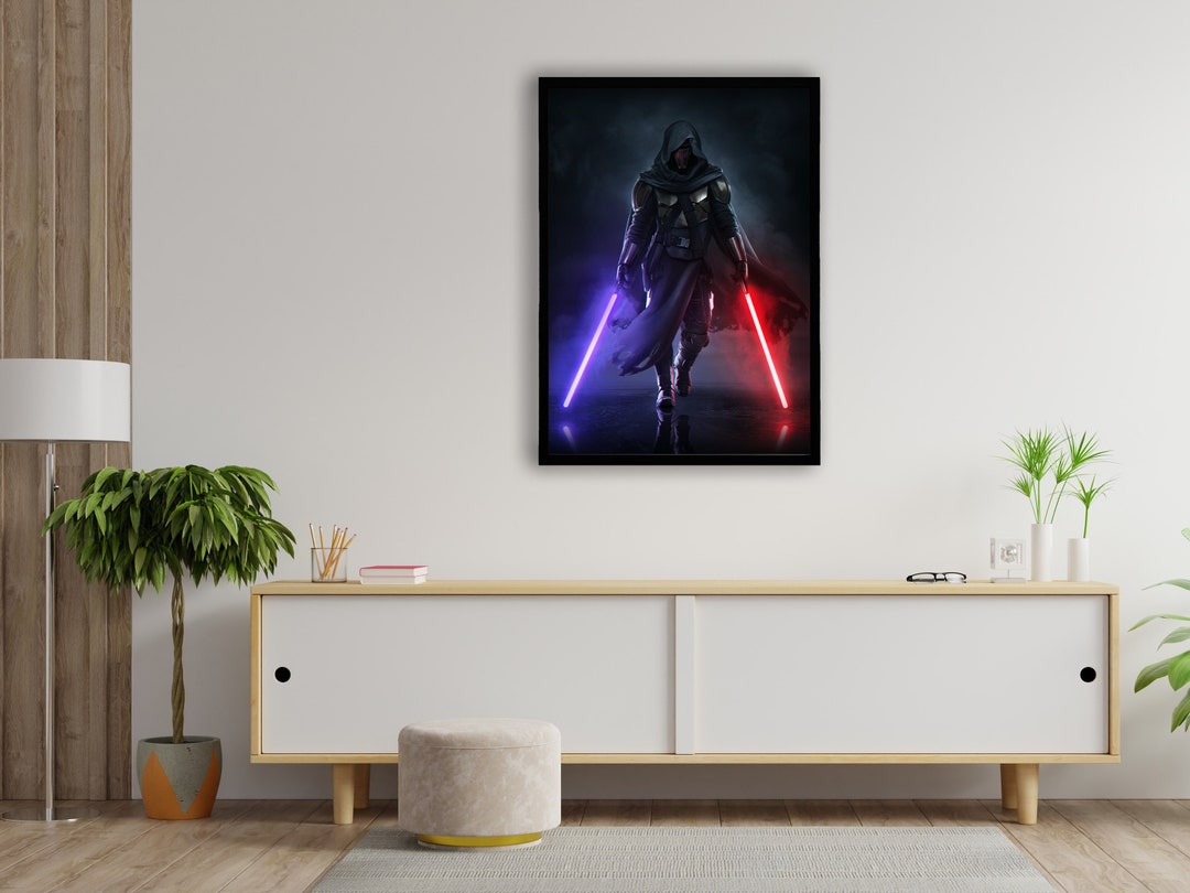 Darth Raven Lightsaber Poster, Hand Made Ready to Hang Custom Design ...