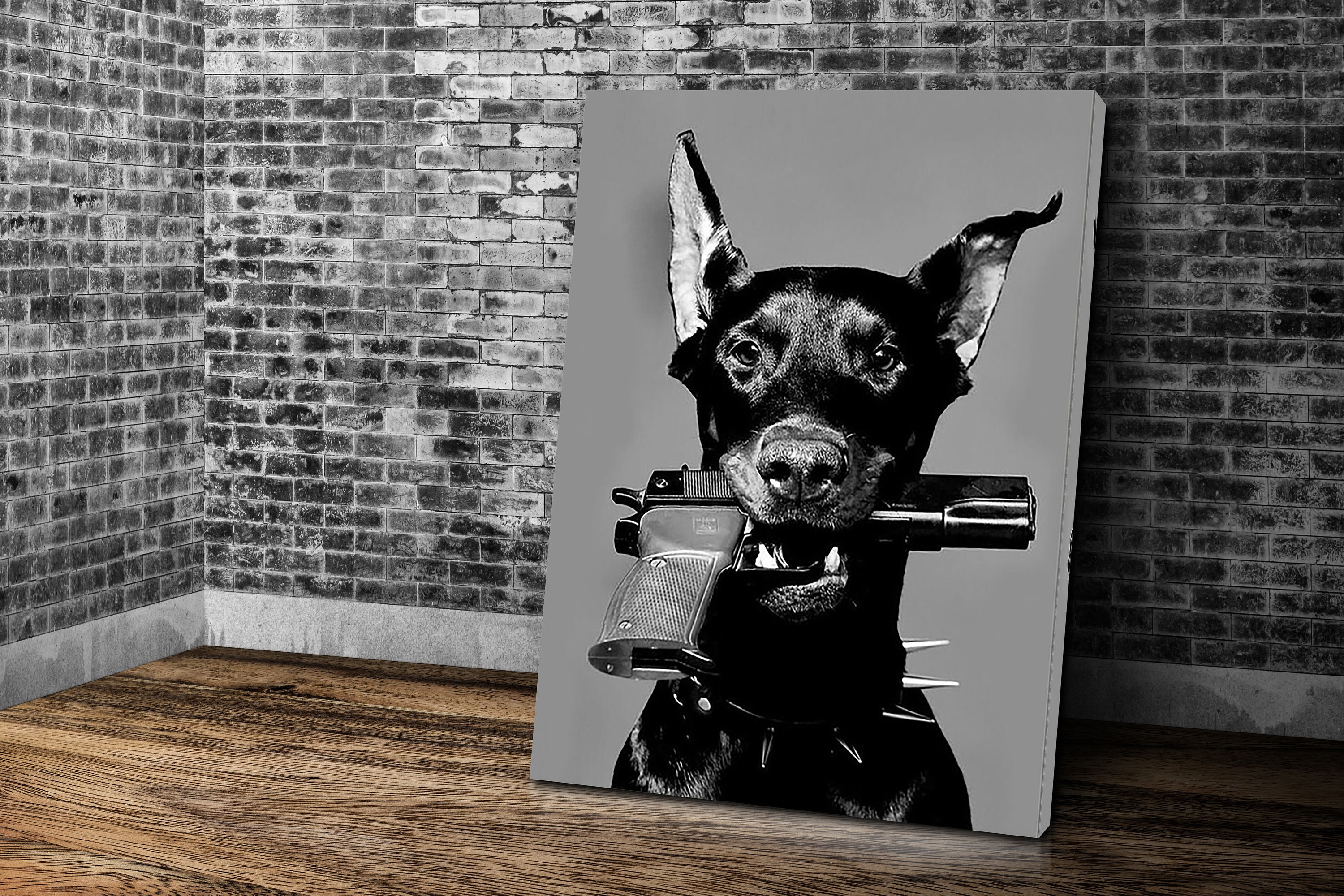 Luxury Fashion Wall Art, Doberman Gun Poster, Luxury Fashion Poster ...