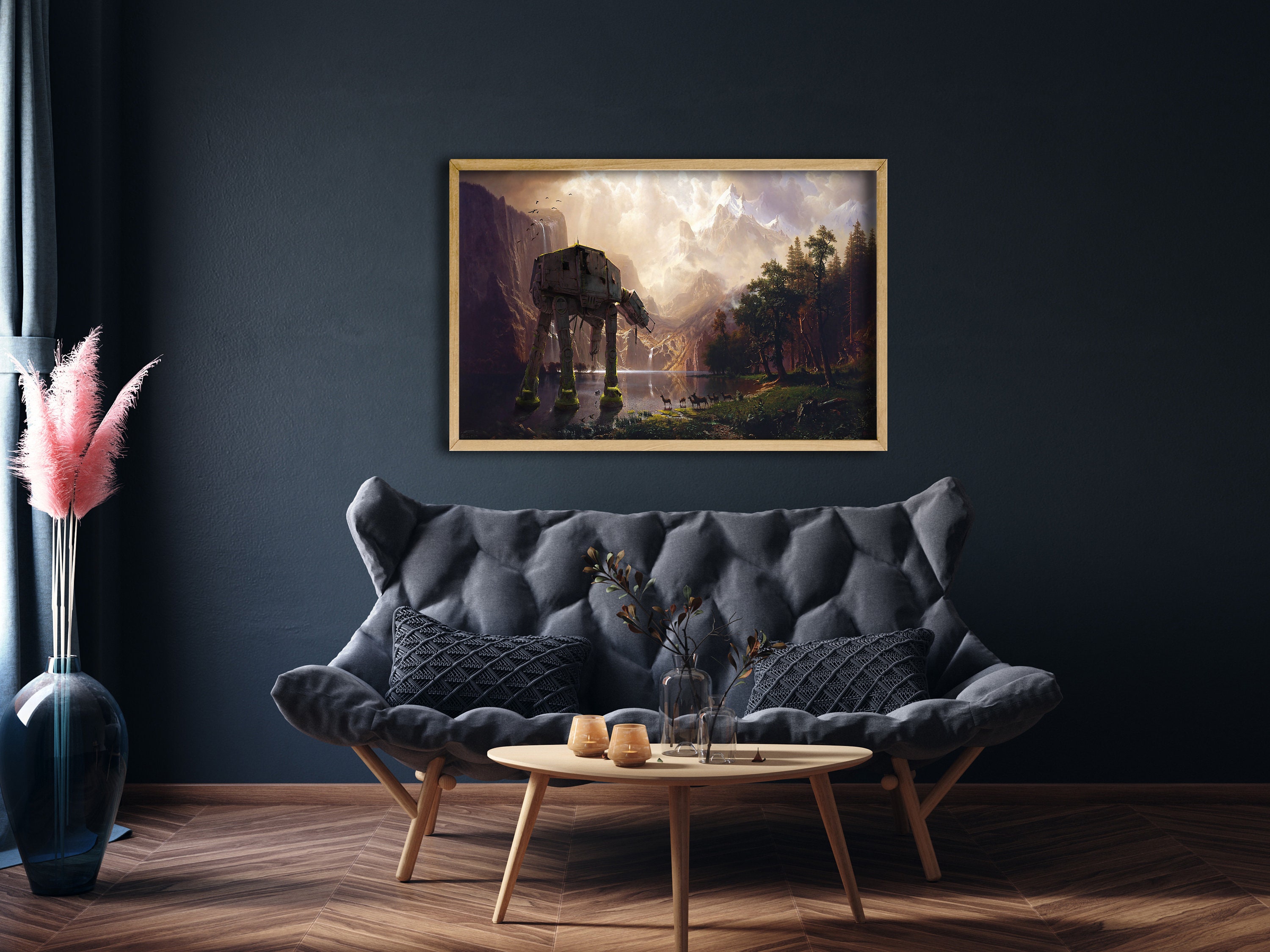 Framed Endor Star Wars Canvas Print, Legendary Movie Art, Hand Made ...