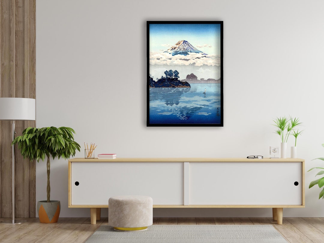 Framed Fuji From Lake Kawaguchi - Tsuchiya Koitsu Print, Edo Period ...