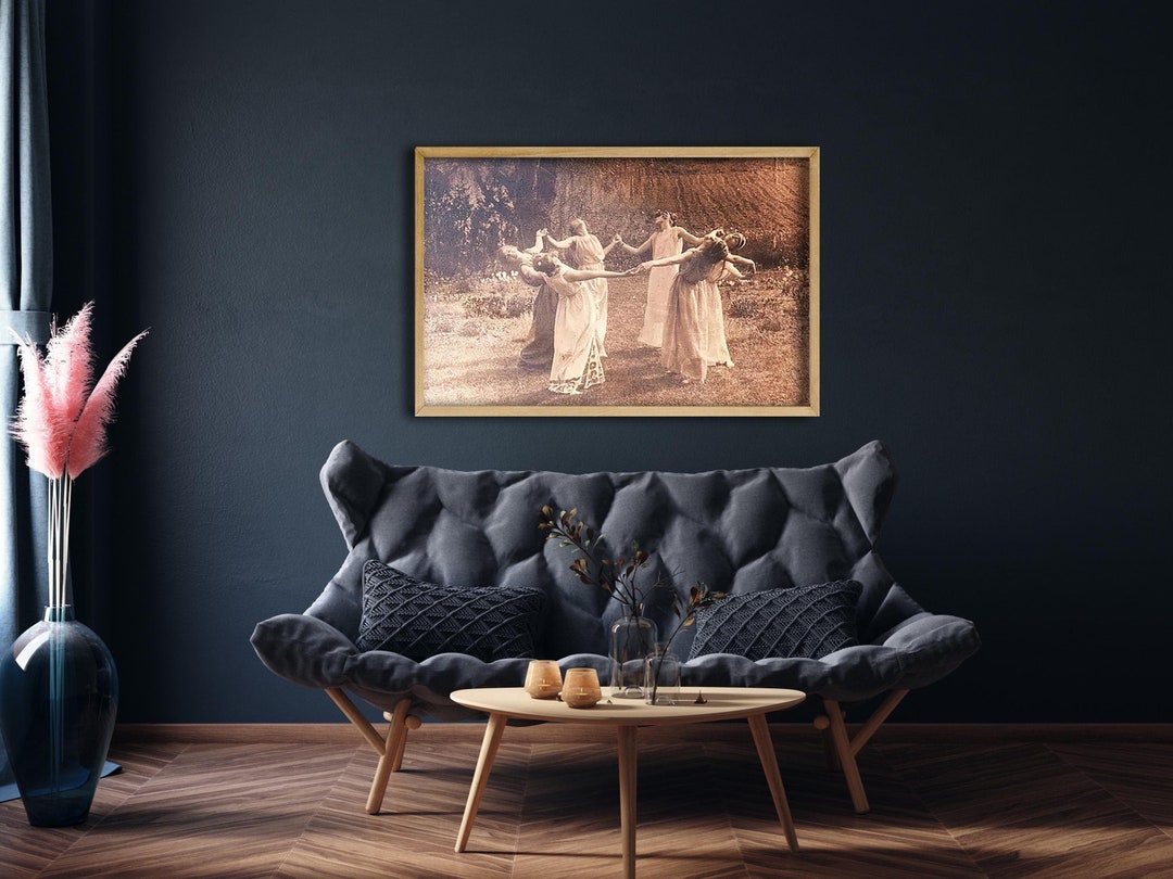 Framed Circle of Dancing Witches Print, Vintage Photography, Dark ...