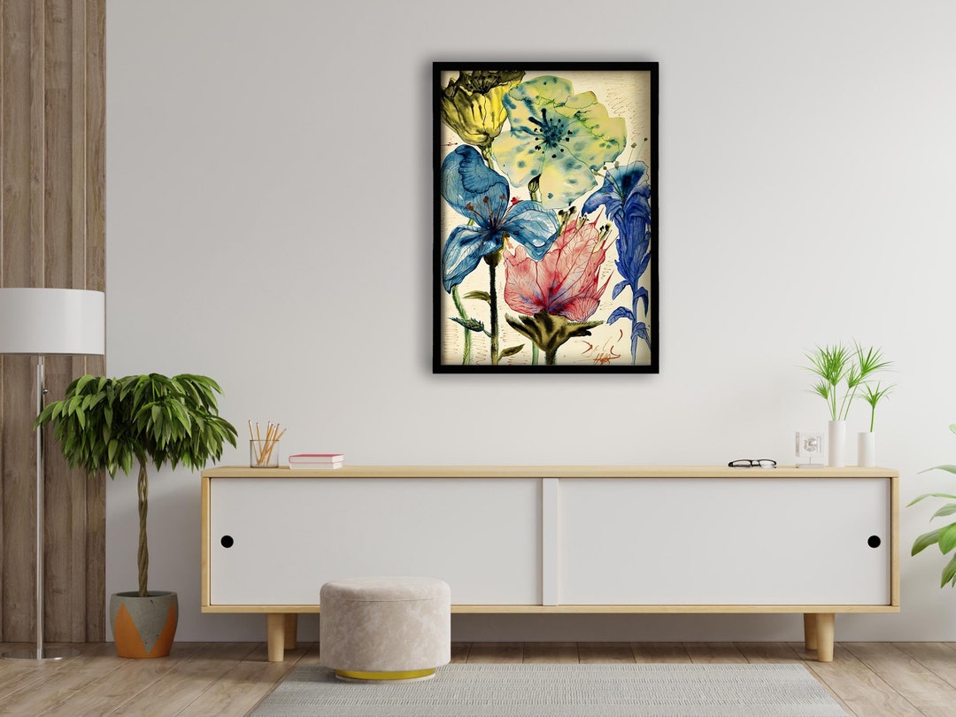 Fleurs 1948 Salvador Dali Print, Salvador Dali Exhibition Poster, Dali Flowers Poster ...