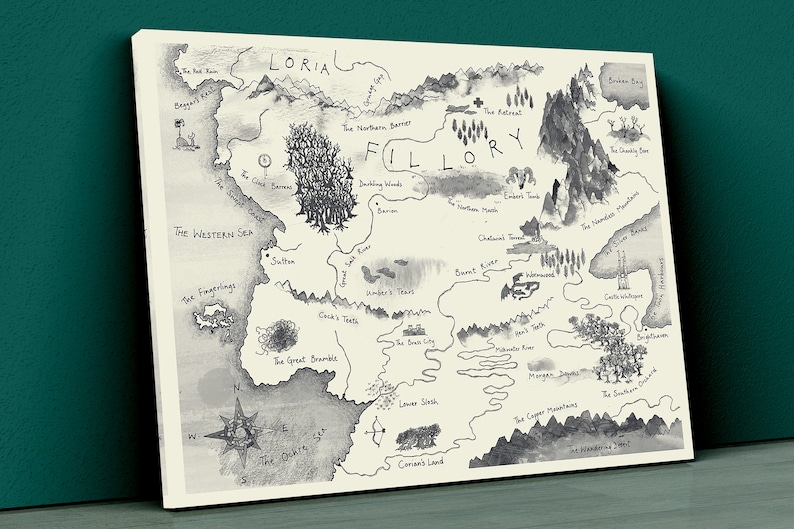 The Magicians Map, Map of Fillory, Quentin Coldwater Map Scroll, by ...