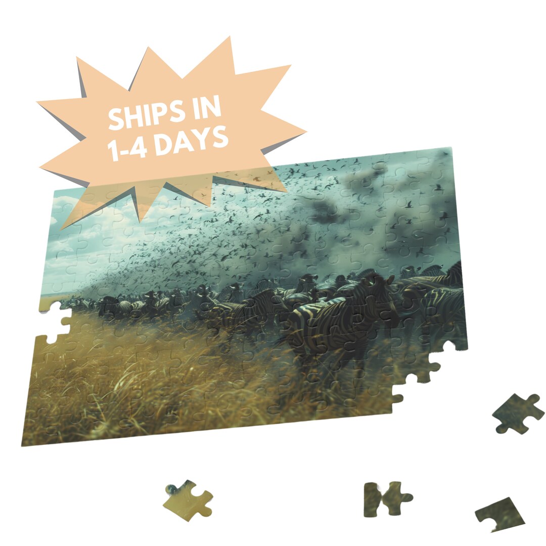 Zebras Jigsaw Puzzle, Zebra Migration Puzzle for Nature Lovers ...