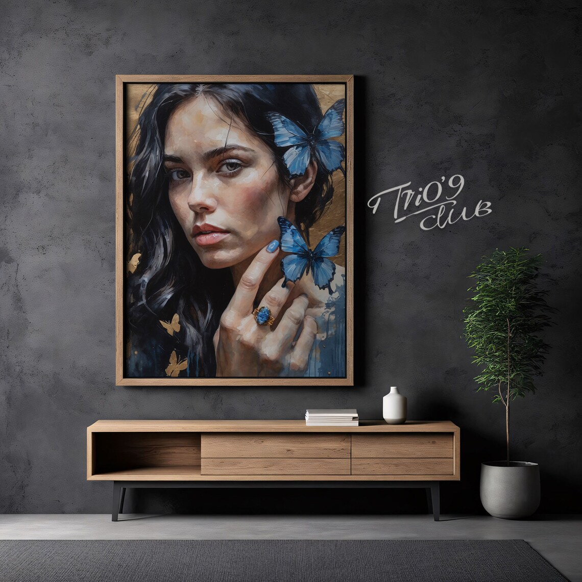 PRINTABLE, Elegant Bloom, 999 Piece Wall ART, Women With Blue ...