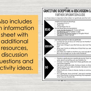 Printable Gratitude Discussion Cards for Kids - 24 Cards With Bible ...