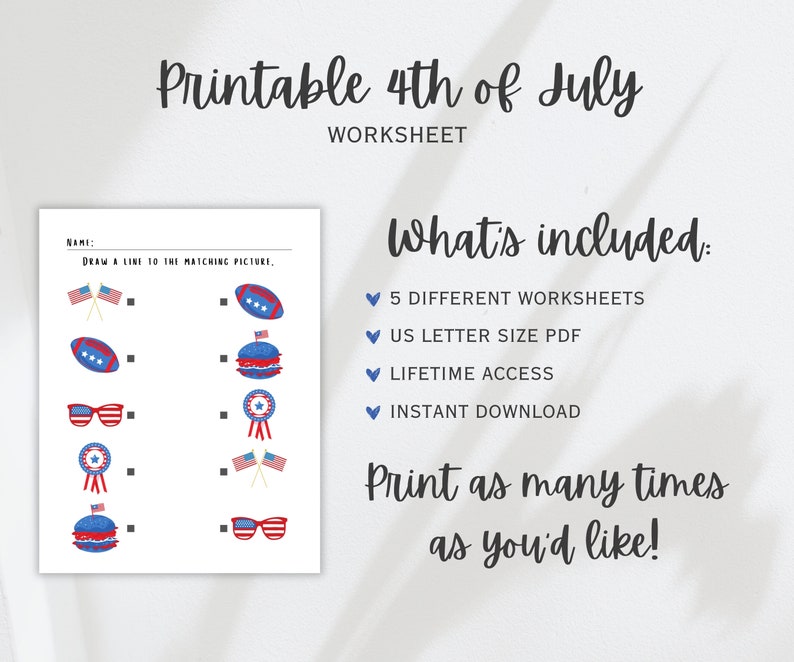 Printable Matching Worksheets, Match the Picture, Kindergarten ...