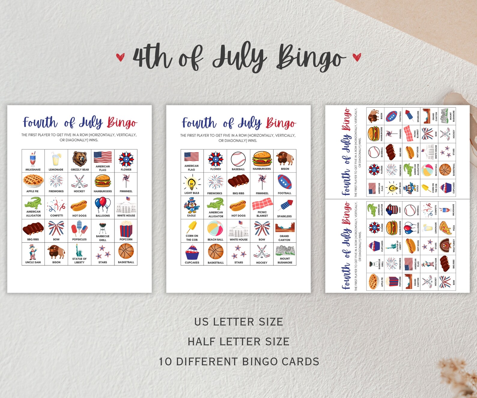 Printable Patriotic Activity Bundle: Word Search, Bingo, This or That ...