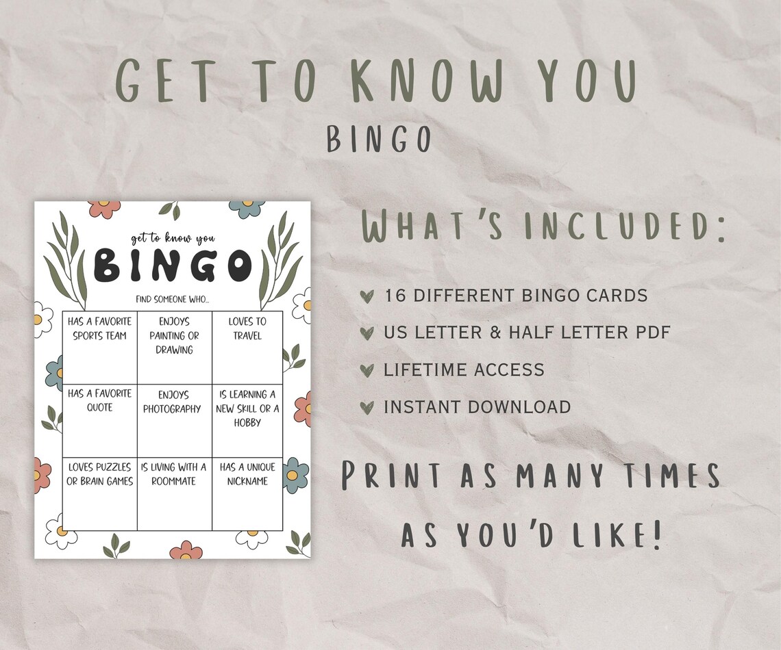 Printable Bingo Bundle: 16 Fun Bingo Cards, Office Bingo, Team Building ...