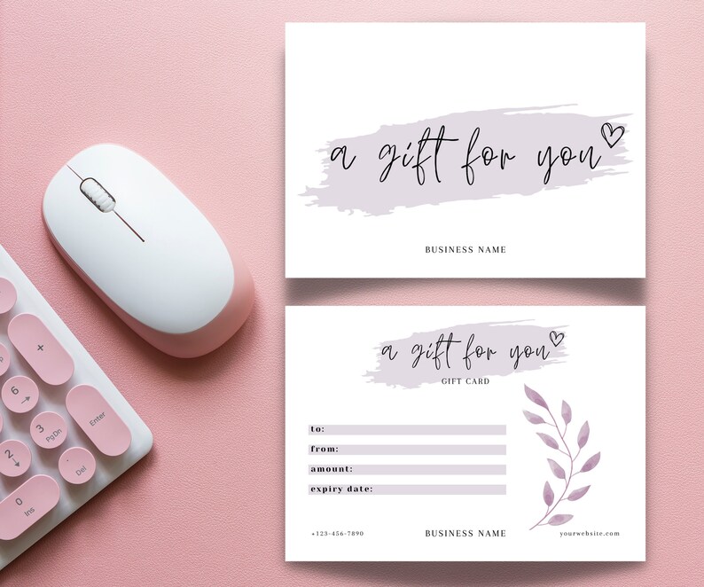 Small Business Gift Certificate Template, Editable Gift Card Template, Printable Gift Cards, DIY ...