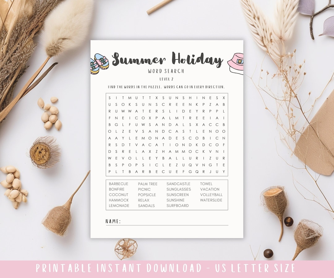 Printable Word Search Game, Kindergarten Preschool Activity, Busy Book ...