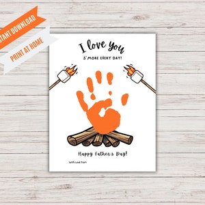 5 Printable Father's Day Handprint Cards: Keepsake Art, Fathers Day ...
