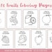 40 Vegetables & Fruits Coloring Pages, Kindergarten Preschool Activity ...