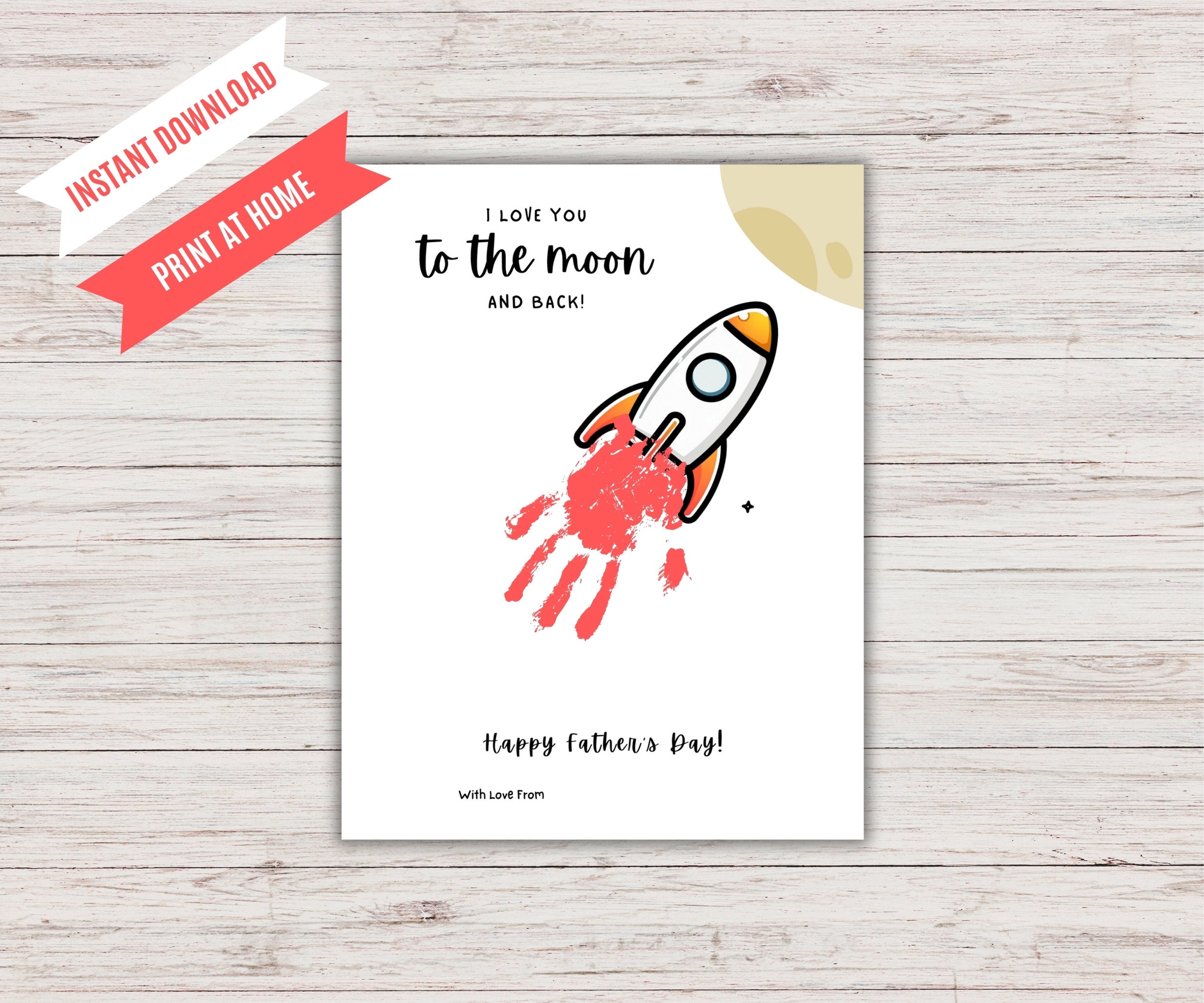 5 Printable Father's Day Handprint Cards: Keepsake Art, Fathers Day ...